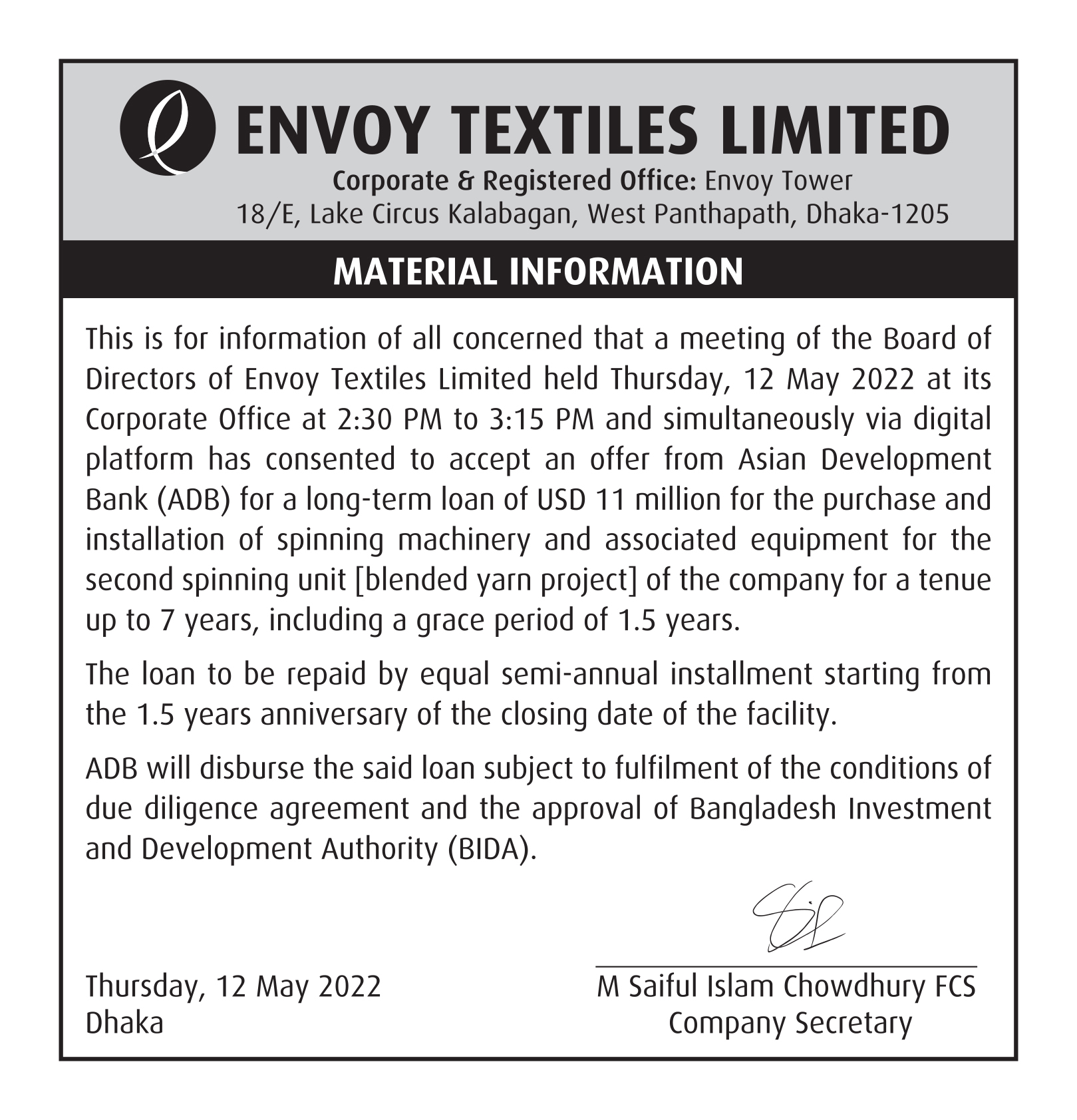 Envoy Textiles LTD | LEED Certified Platinum